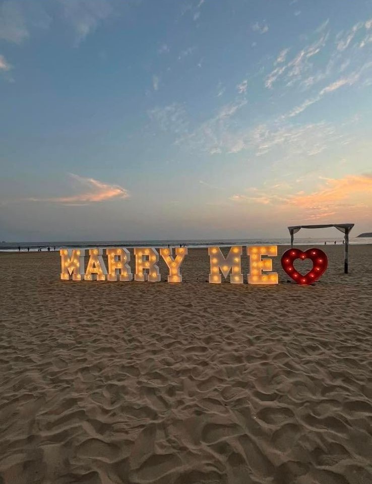 Ixtapa - Pedida de Mano Letras Gigantes "MARRY ME"